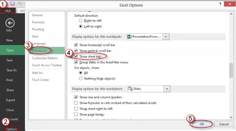 How To Restore/Disappeared Missing Sheet Tabs In Microsoft Excel?
