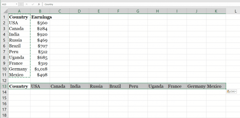 How To Fix Excel Transpose Function Not Working Issue?