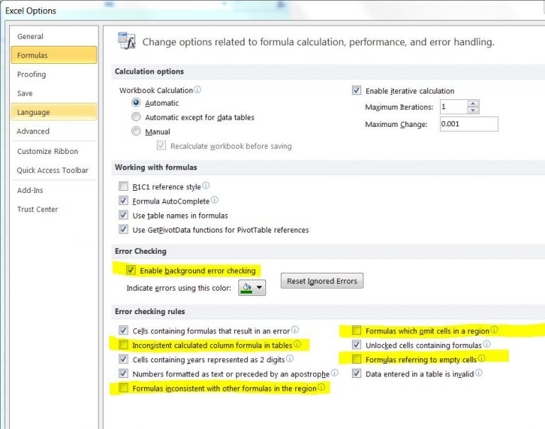 3 Way To Remove Unprotected Formula Error From Excel